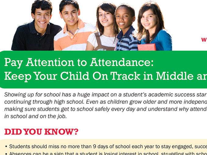 Pay Attention to Attendance: Keep Your Child On Track in Middle and ...